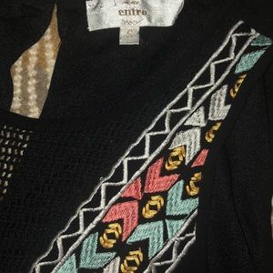 entro | Dresses | Black Summer Dress With V Shape Embroidery | Poshmark